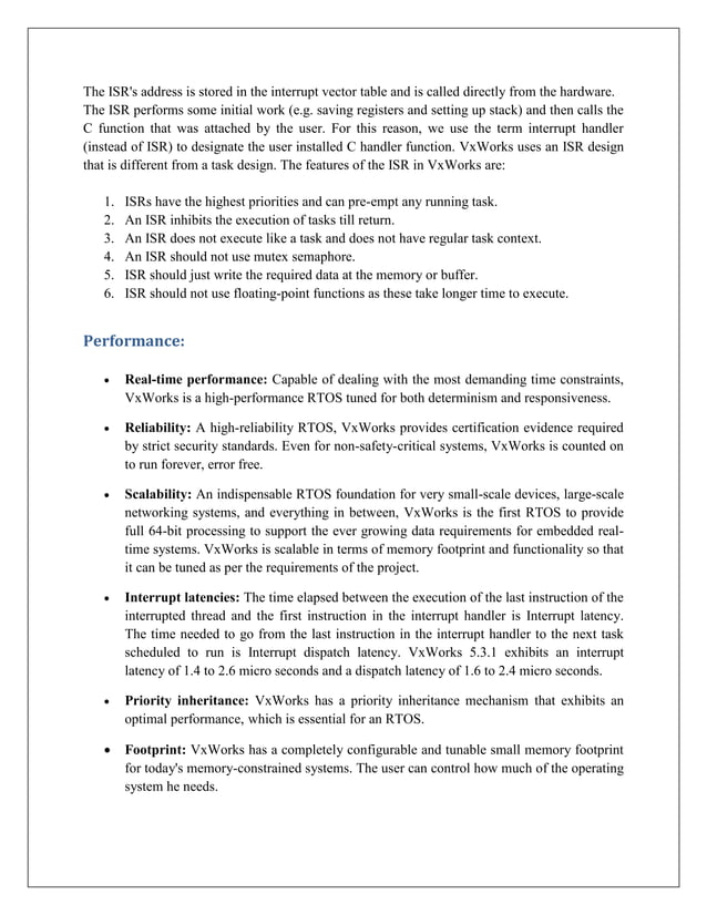 Vx works RTOS | PDF | Operating Systems | Computer Software and Applications