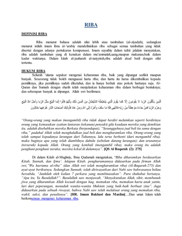 Riba, bank dan asuransi | PDF