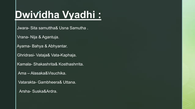 Vyadhi Bheda( Classification of diseases) Ayurveda | PPTX
