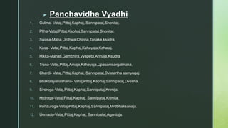 Vyadhi Bheda( Classification of diseases) Ayurveda | PPTX