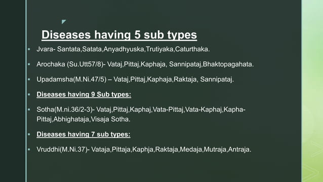 Vyadhi Bheda( Classification of diseases) Ayurveda | PPTX