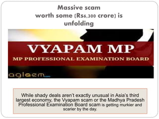 VYAPAM SCAM - EXPLAINED | PPTX