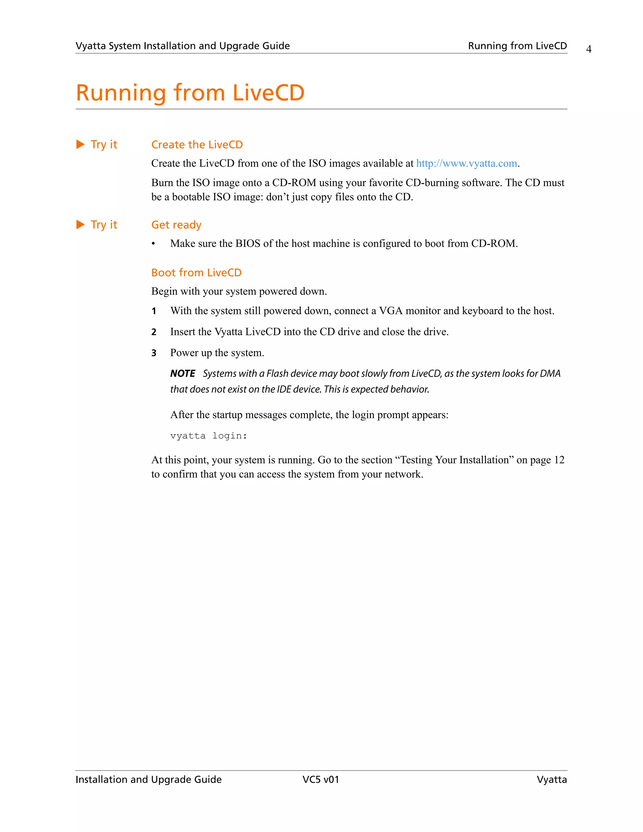 Vyatta Installation And Upgrade Vc5 V01 | PDF