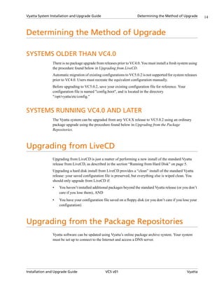 Vyatta Installation And Upgrade Vc5 V01 | PDF