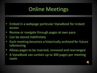 Vyew Instant Workspace | PPTX | Web Conferencing | Computer Software and Applications
