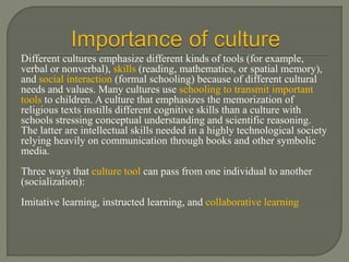 Cognitive Approaches to Learning:Socio-cultural theory by Lev Vygotsky ...
