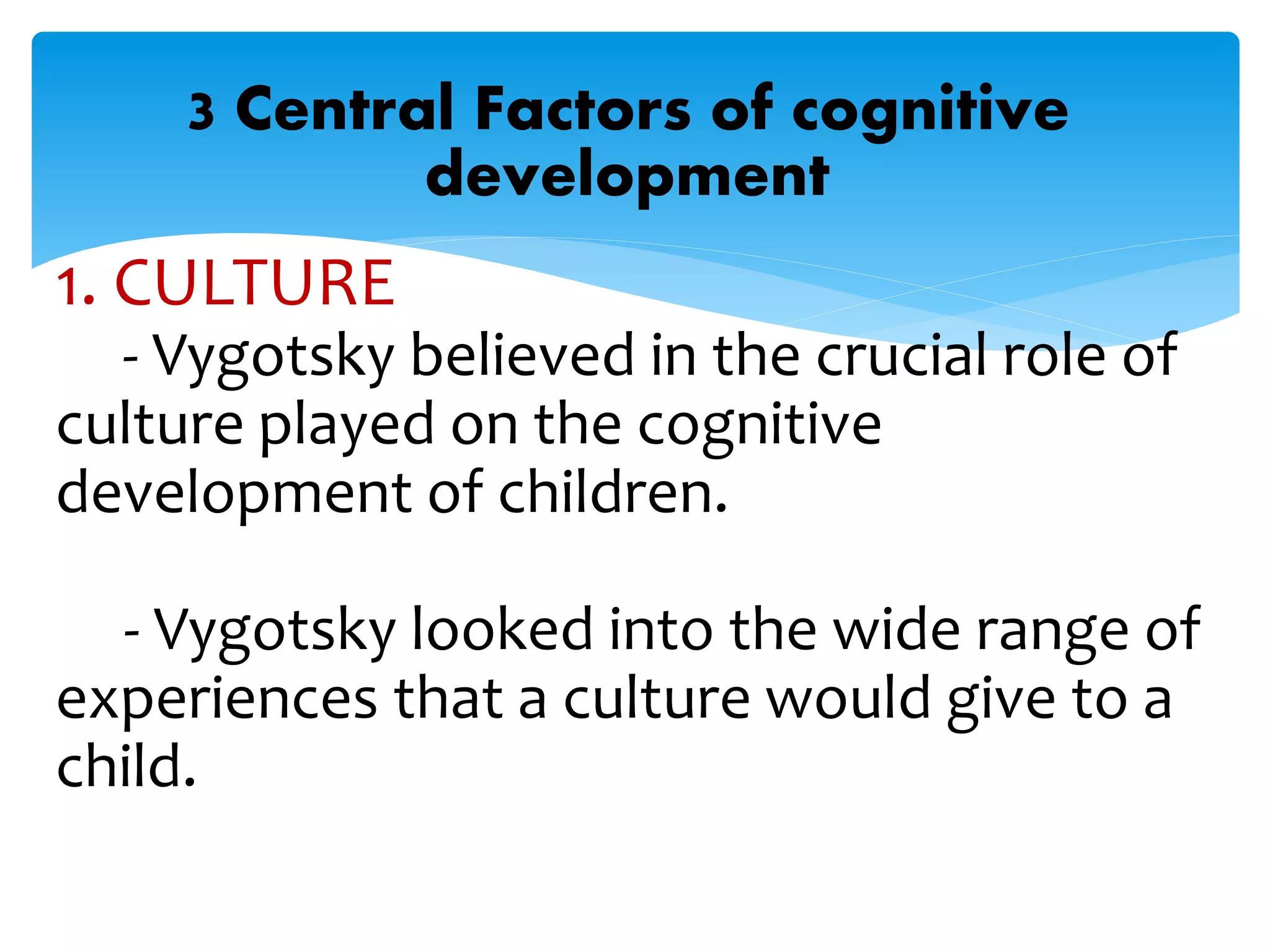 Vygotsky's Sociocultural Theory of Development | PPTX