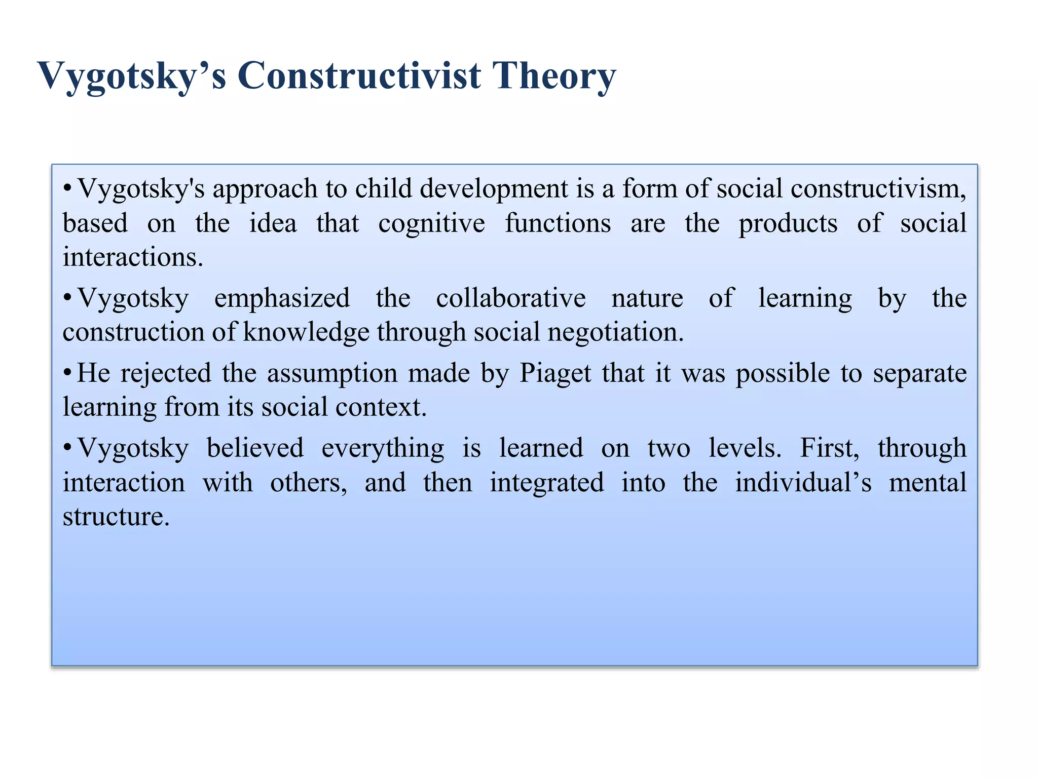 Vygotsky’s Constructivist Theory | PPTX