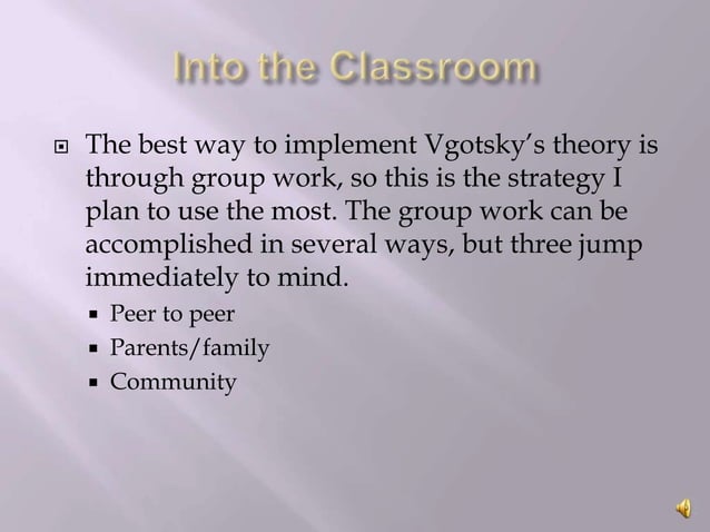 Vygotsky’s sociocultural theory of learning | PPTX | Daycare and Pre-School | Parenting