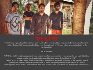 VYOM BAND PROFILE | PDF