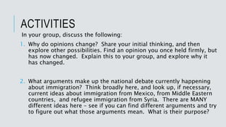 Inventing Arguments: Chapter 1 Lecture | PPTX