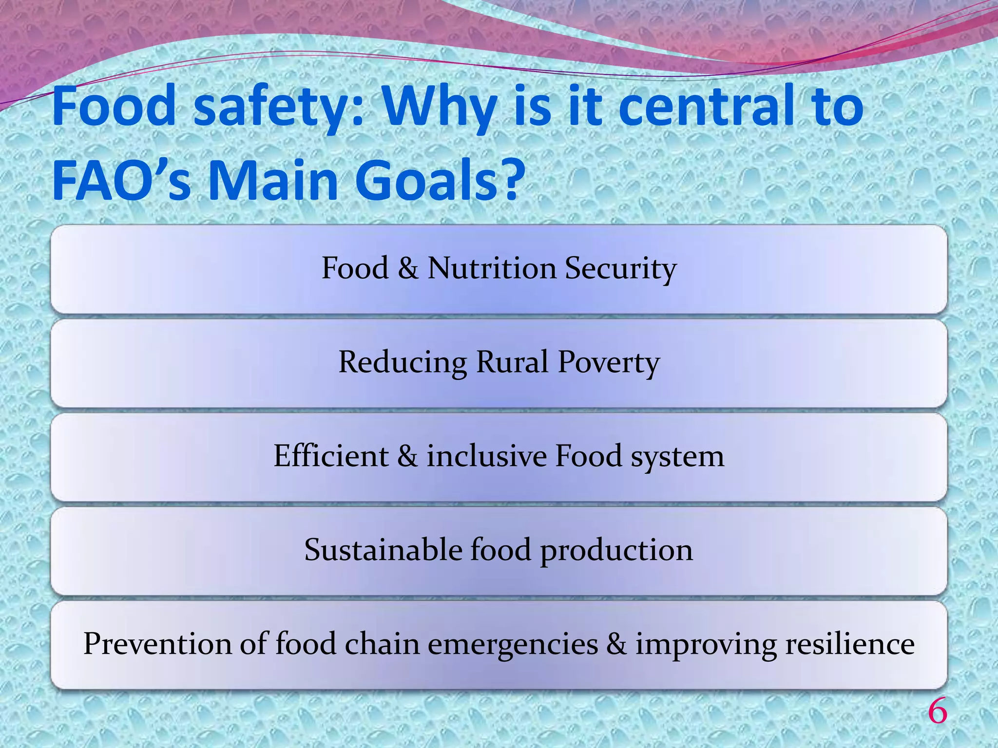 FAO working regarding food safety | PPT