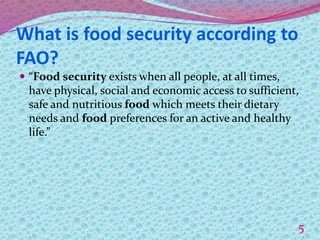 FAO working regarding food safety | PPT