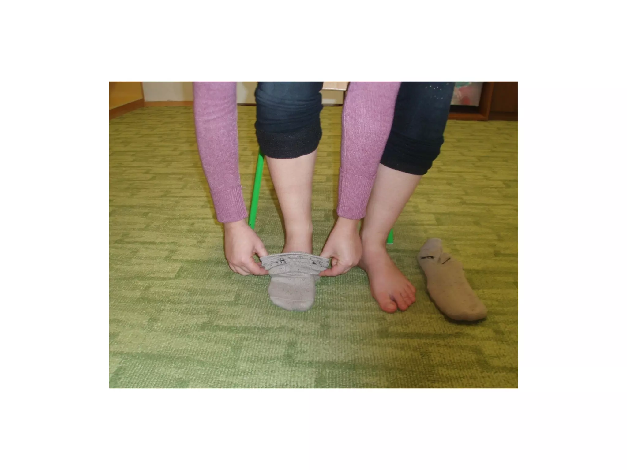 Taking off socks - self care skill | PPT
