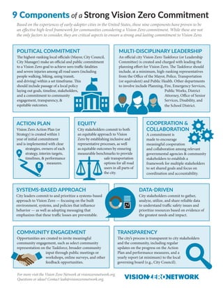 9 Components of a Strong Vision Zero Commitment | PDF