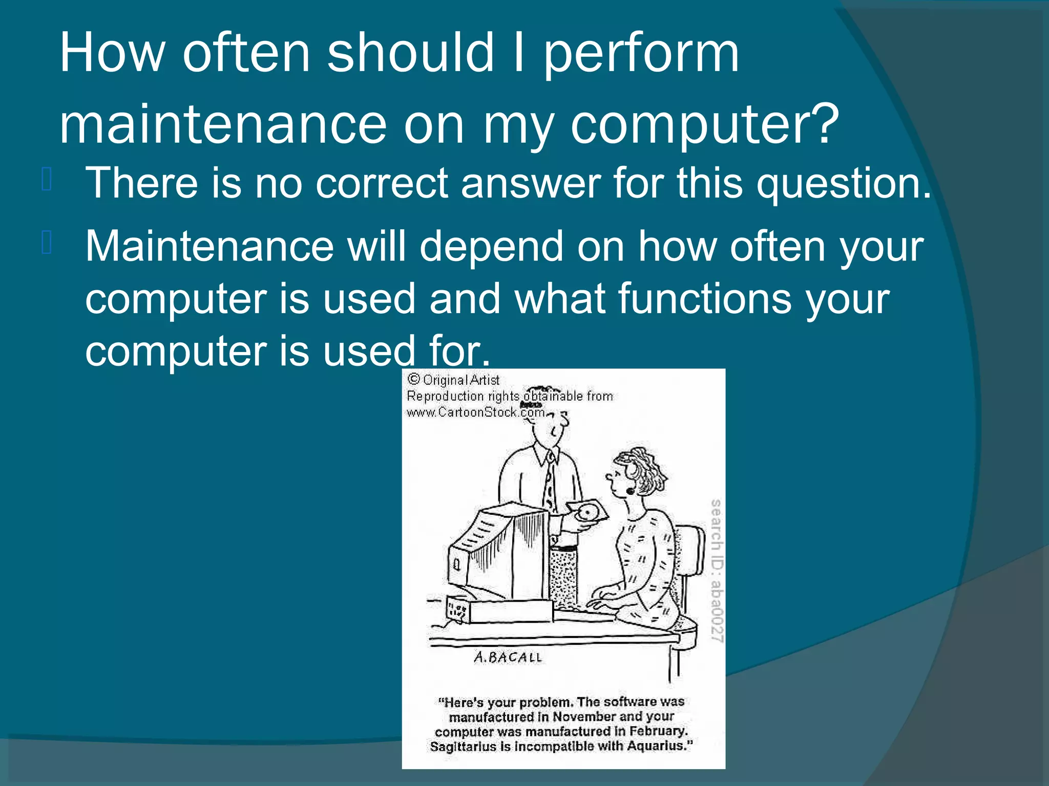 Computer maintenance | PPT