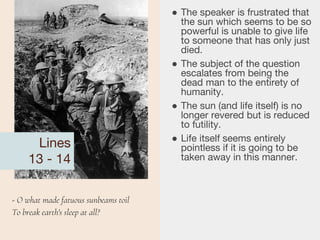 Futility by Wilfred Owen | PPTX