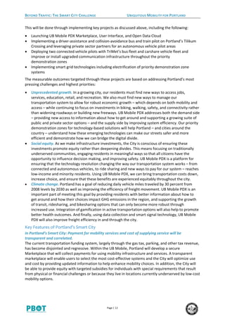 Portland Smart City Challenge | PDF