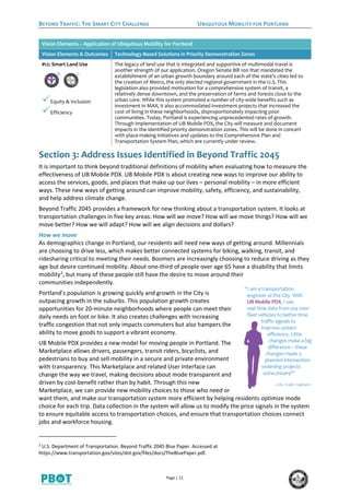 Portland Smart City Challenge | PDF