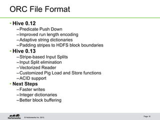 Hive for Analytic Workloads | PPT