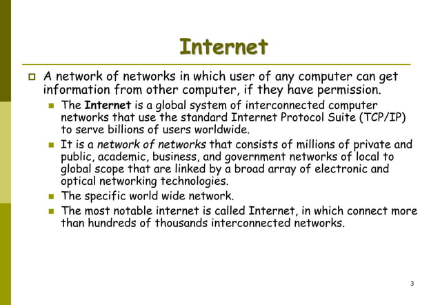 Introduction to Information Technology Lecture Slides PPT | PPT | Internet for Beginners | Internet