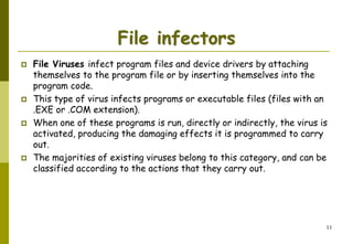 Computer Viruses and Classification lecture slides ppt | PPT