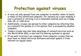 Computer Viruses and Classification lecture slides ppt | PPT