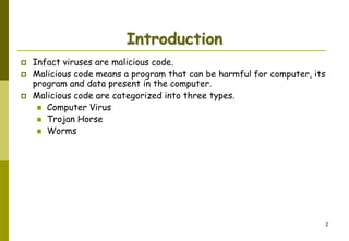 Computer Viruses and Classification lecture slides ppt | PPT