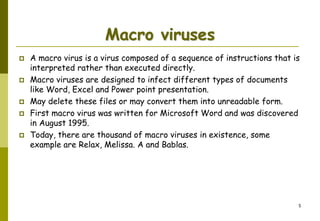 Computer Viruses and Classification lecture slides ppt | PPT
