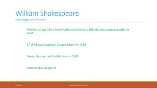 Life of William Shakespeare | PPTX