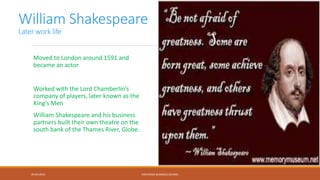 Life of William Shakespeare | PPTX
