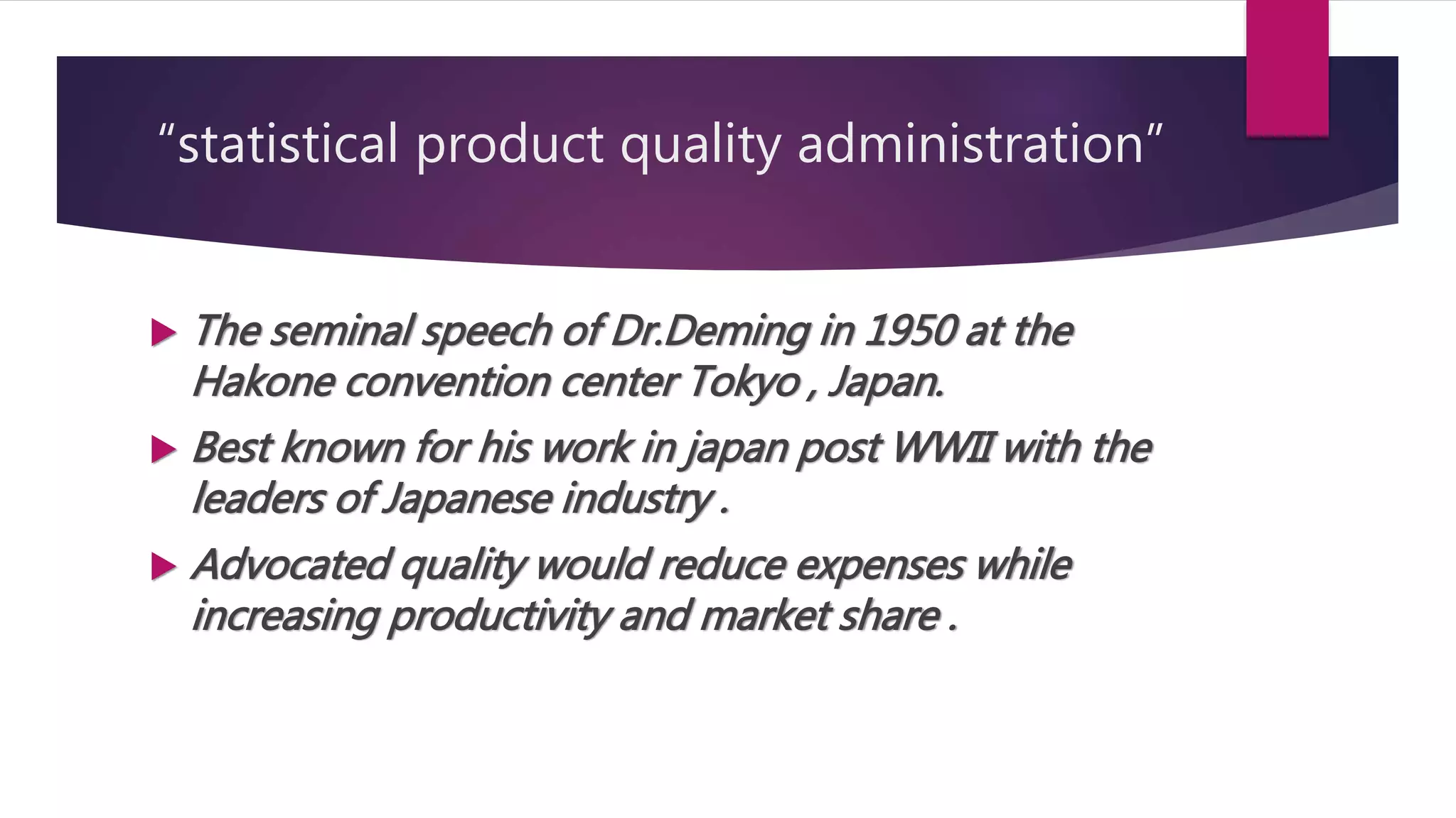 Quality Guru ....William Edward Deming | PPTX