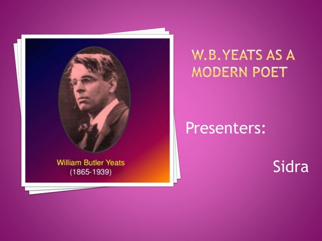 W.b.yeats as a modern poet | PPTX