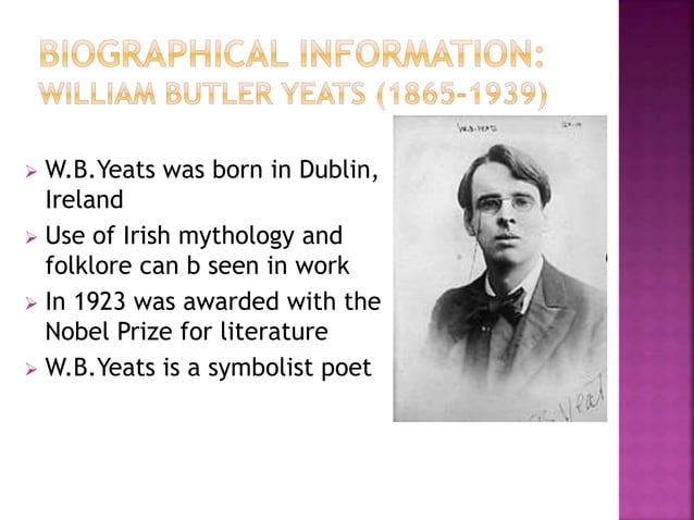 W.b.yeats as a modern poet | PPTX