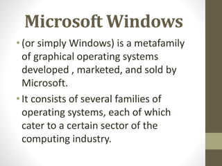 Windows operating system | PPTX