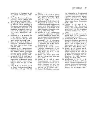 W. van schmus natural radioactivity of the crust and mantle [short ...