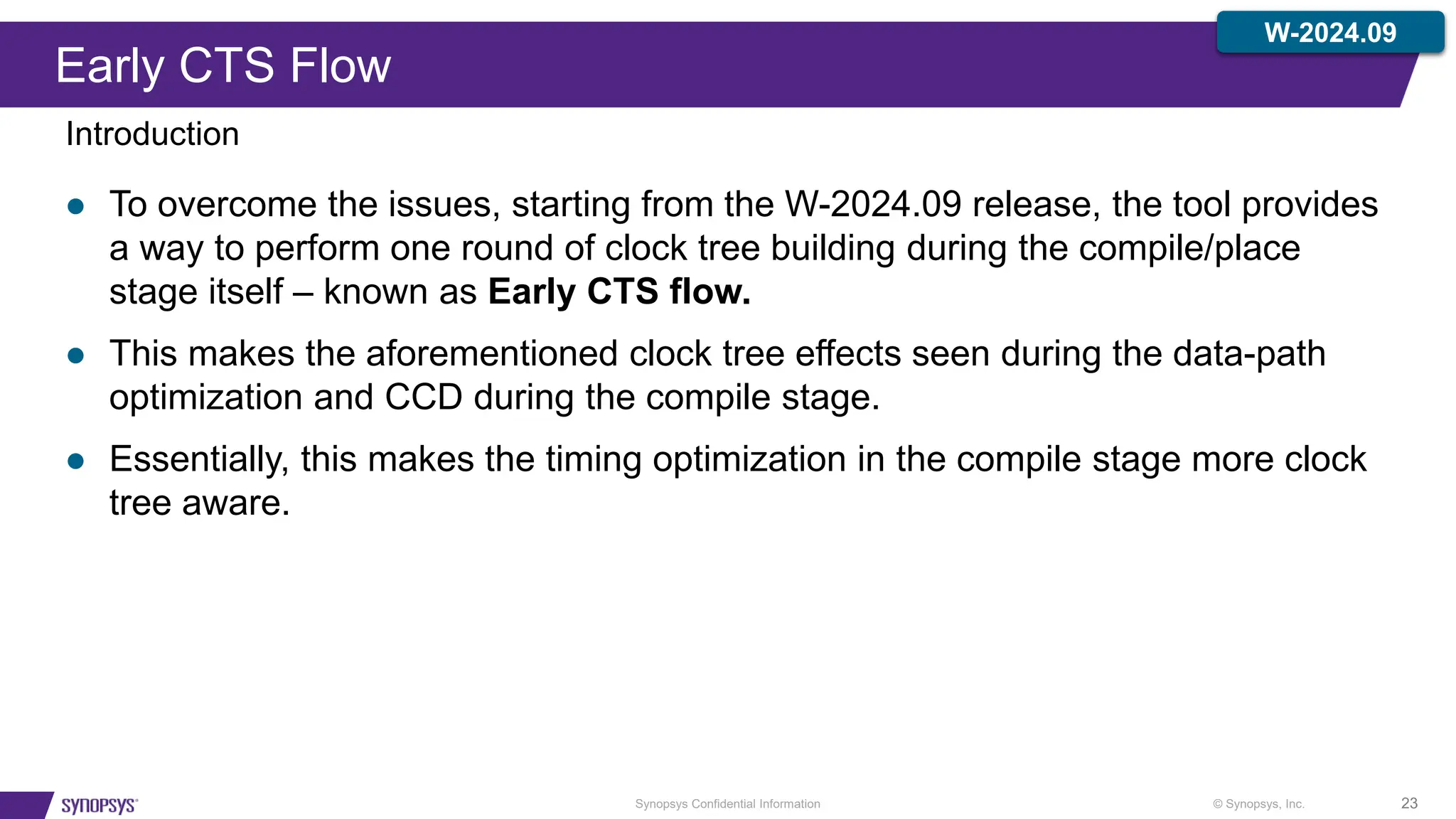Fusion Compiler Incremental Clock Tree Synthesis Update W-2024.09_FC_ICCII_CTS_CCD_MSCTS_Update ...
