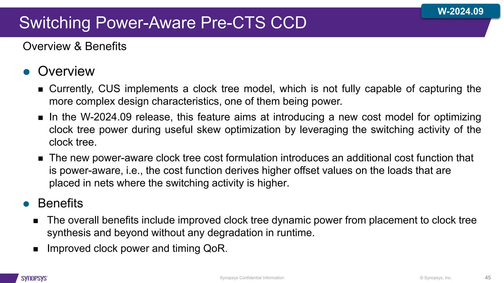 Fusion Compiler Incremental Clock Tree Synthesis Update W-2024.09_FC ...