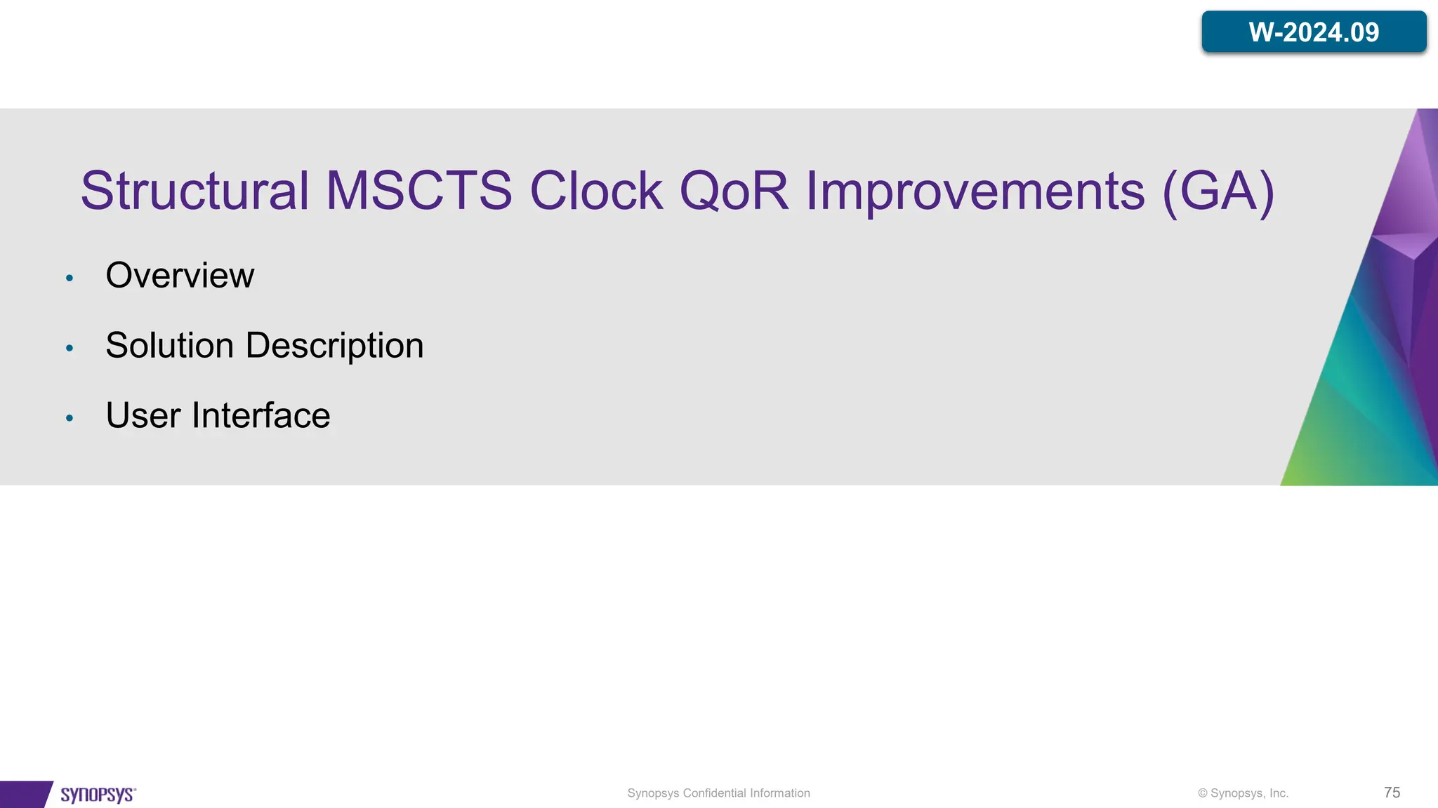 Fusion Compiler Incremental Clock Tree Synthesis Update W-2024.09_FC ...