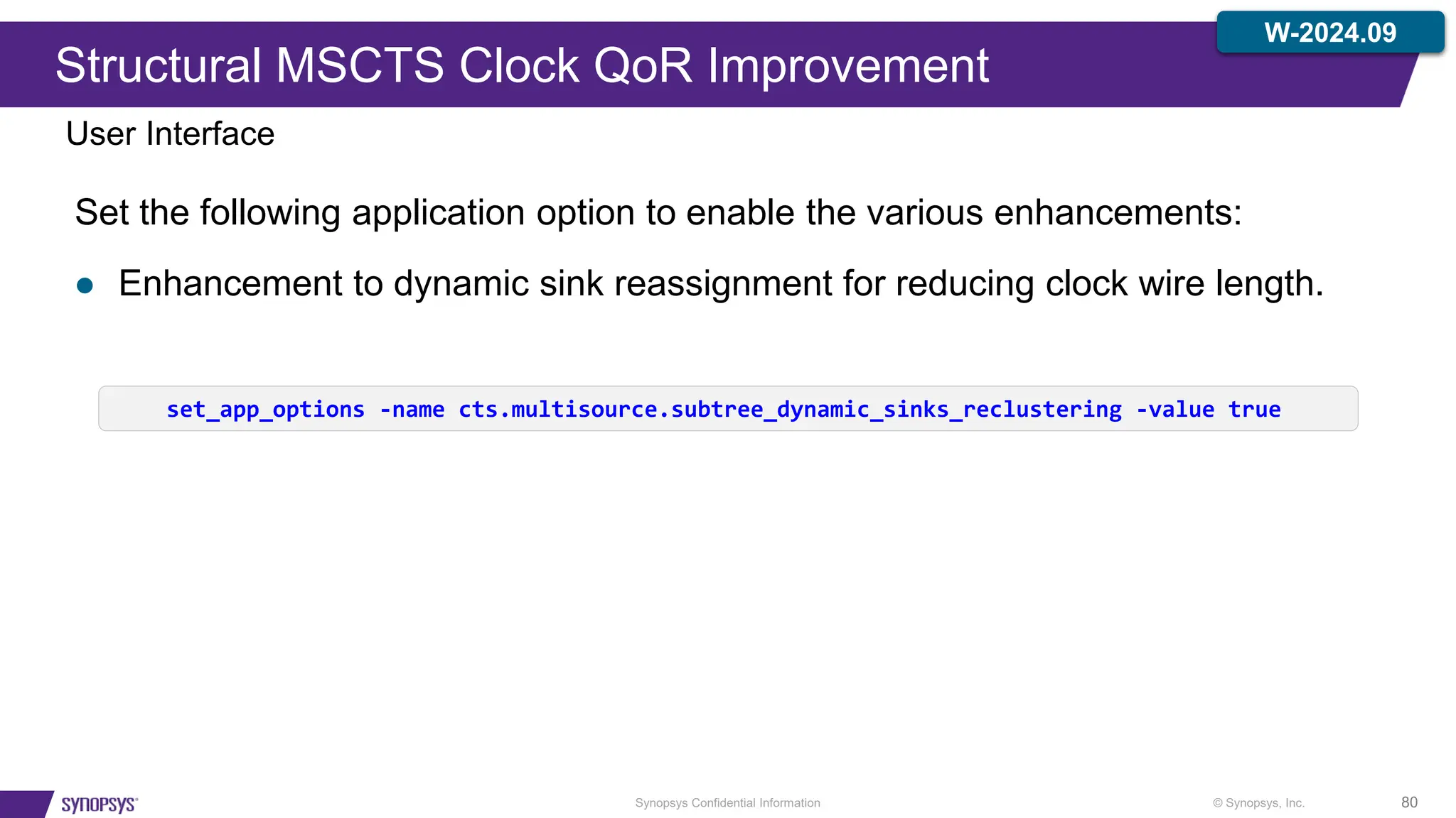 Fusion Compiler Incremental Clock Tree Synthesis Update W-2024.09_FC ...