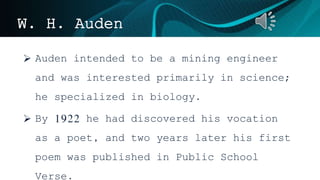 W.h.auden | PPT