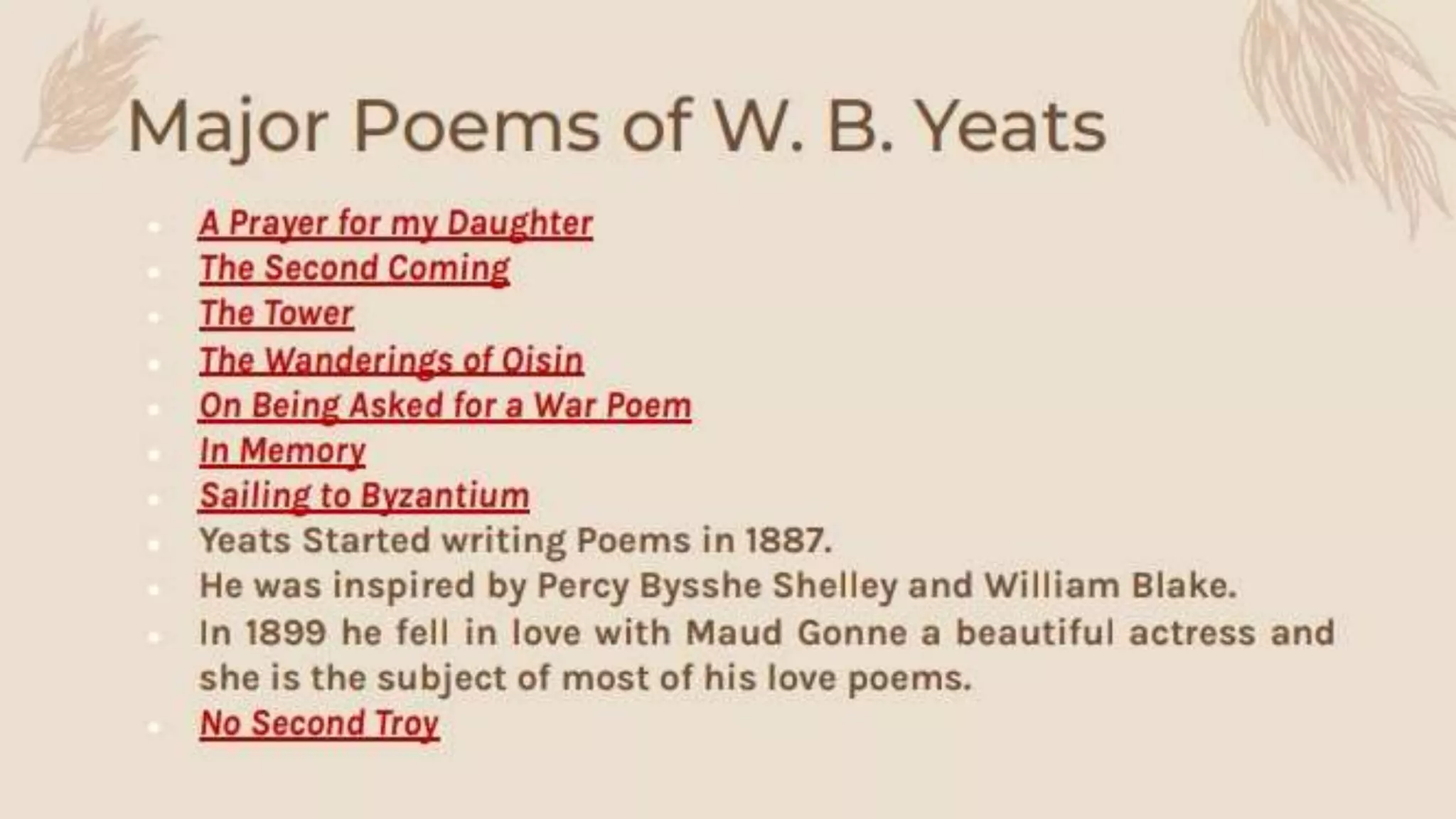 W.B.Yeats Poems.pptx