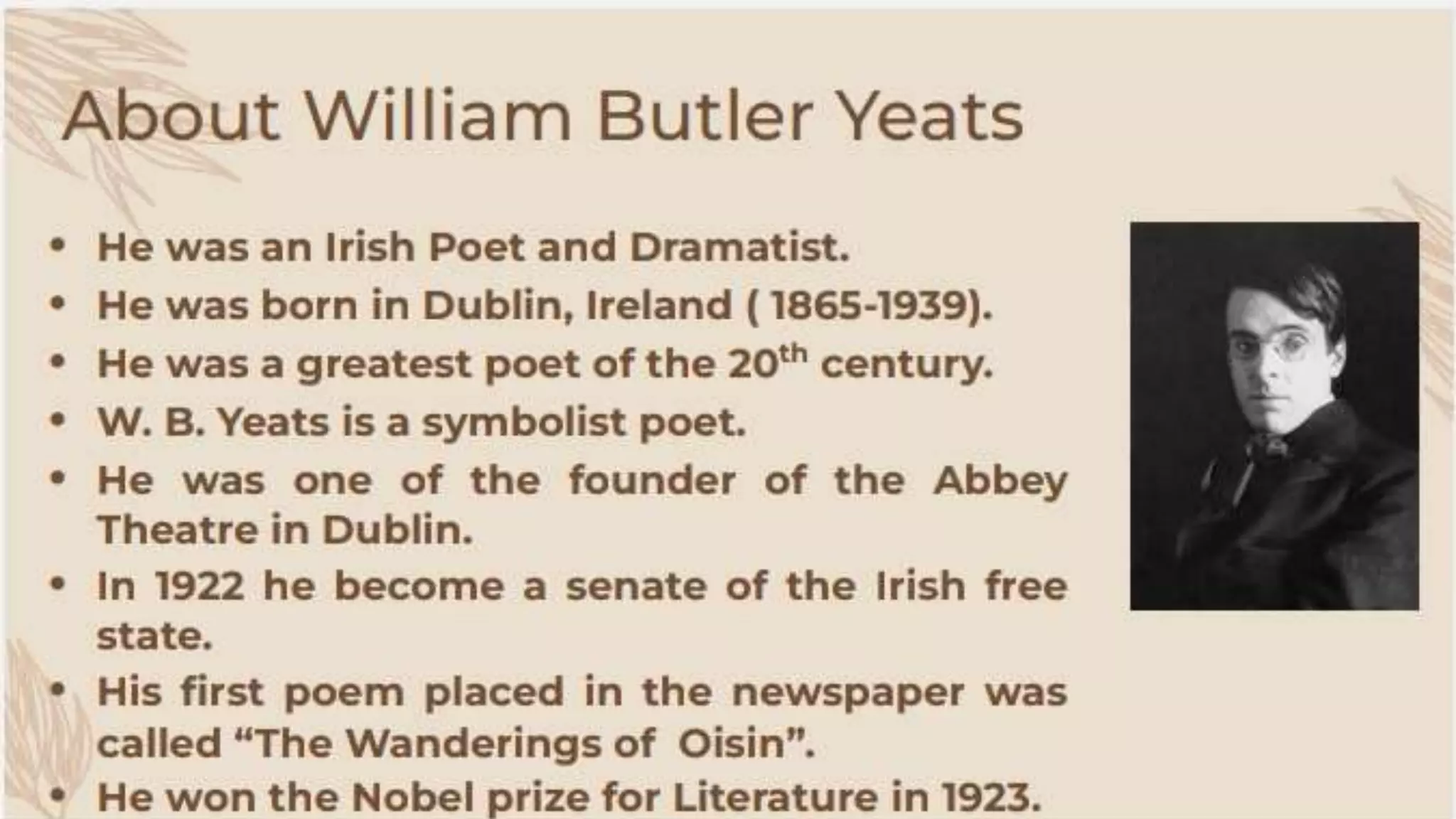 W.B.Yeats Poems.pptx