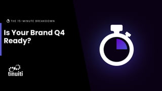 The 15 Minute Breakdown: Is Your Brand Q4 Ready? | PDF