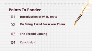 Introductory presentation on the poems of W.B.Yeats | PPTX