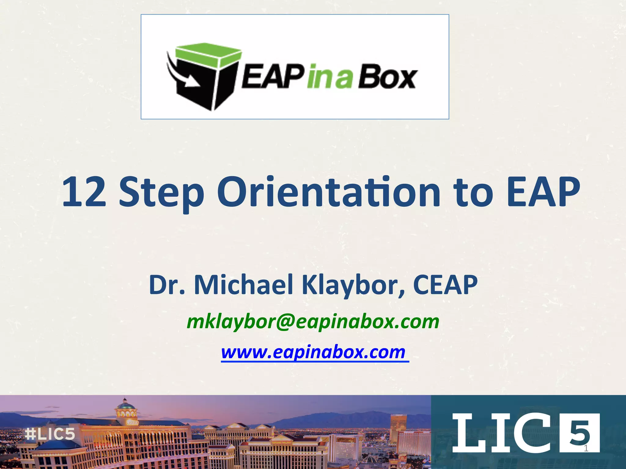12 Step Orientation to EAP | PDF