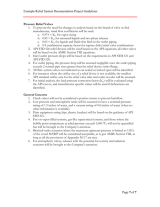 Minimal Requirements for Relief Systems Documentation | PDF