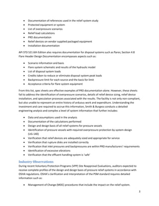 OSHA Published Requirements for Relief Systems Documentation | PDF