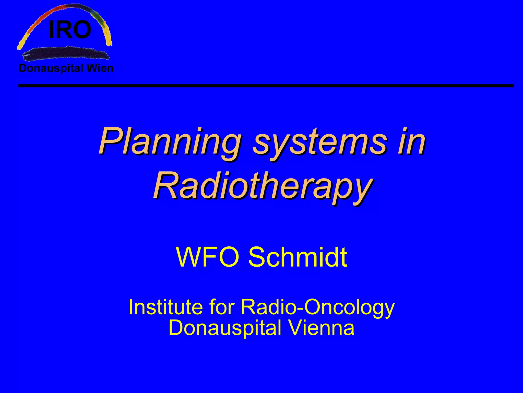 planning systems in radiotherapy | PDF