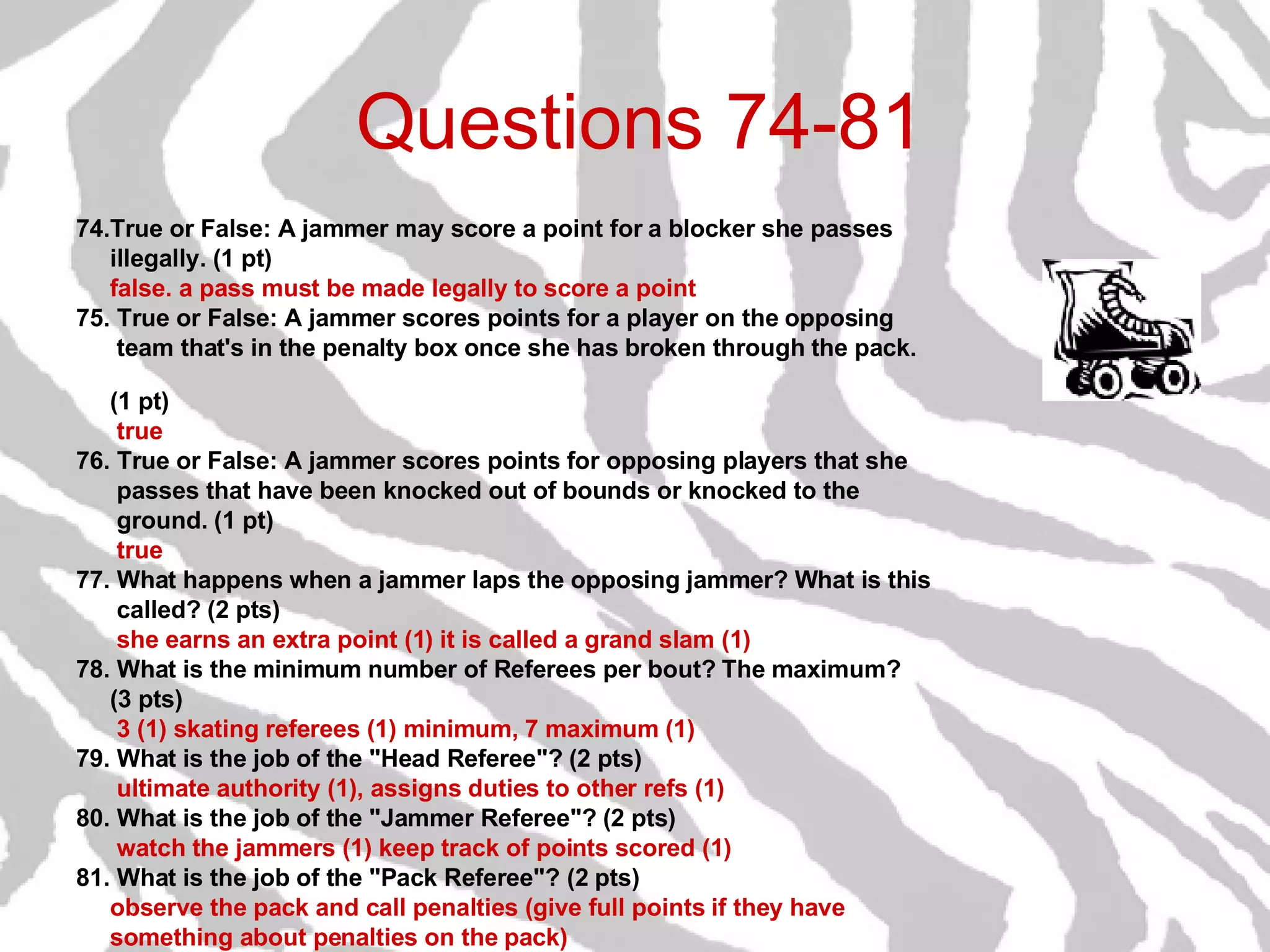 W F T D A Rules Test Review | PPT